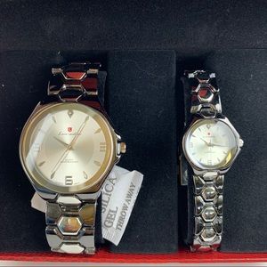 Luis Cardini | Accessories | Luis Cardini His Her Metal Link Set Of ...